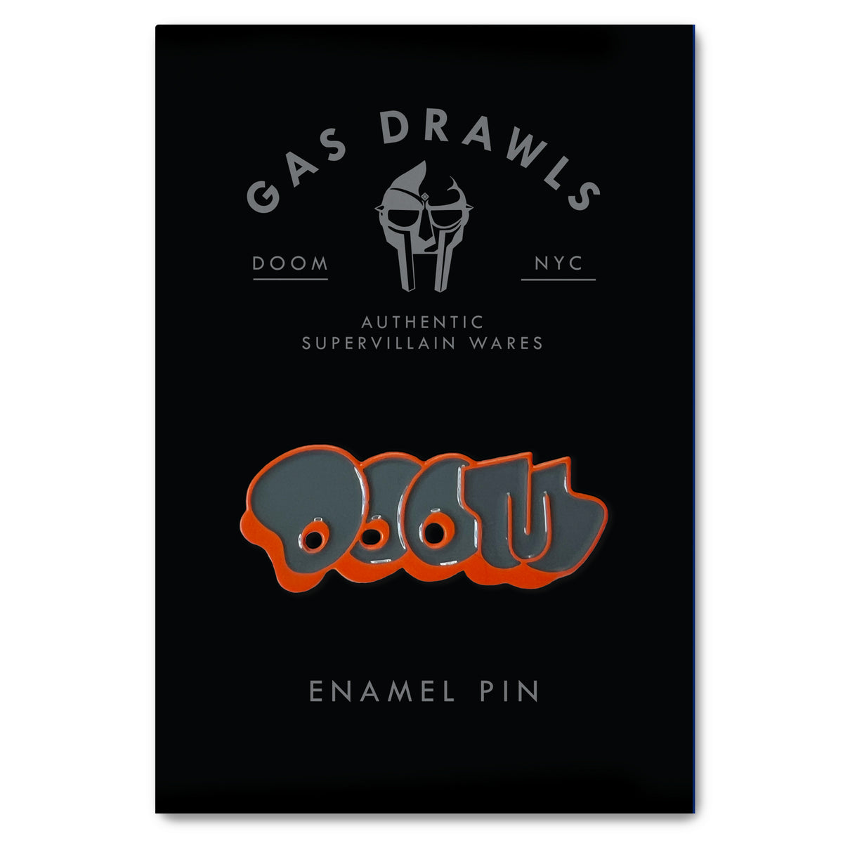 THROW ENAMEL PIN - ORANGE & GRAY – GASDRAWLS
