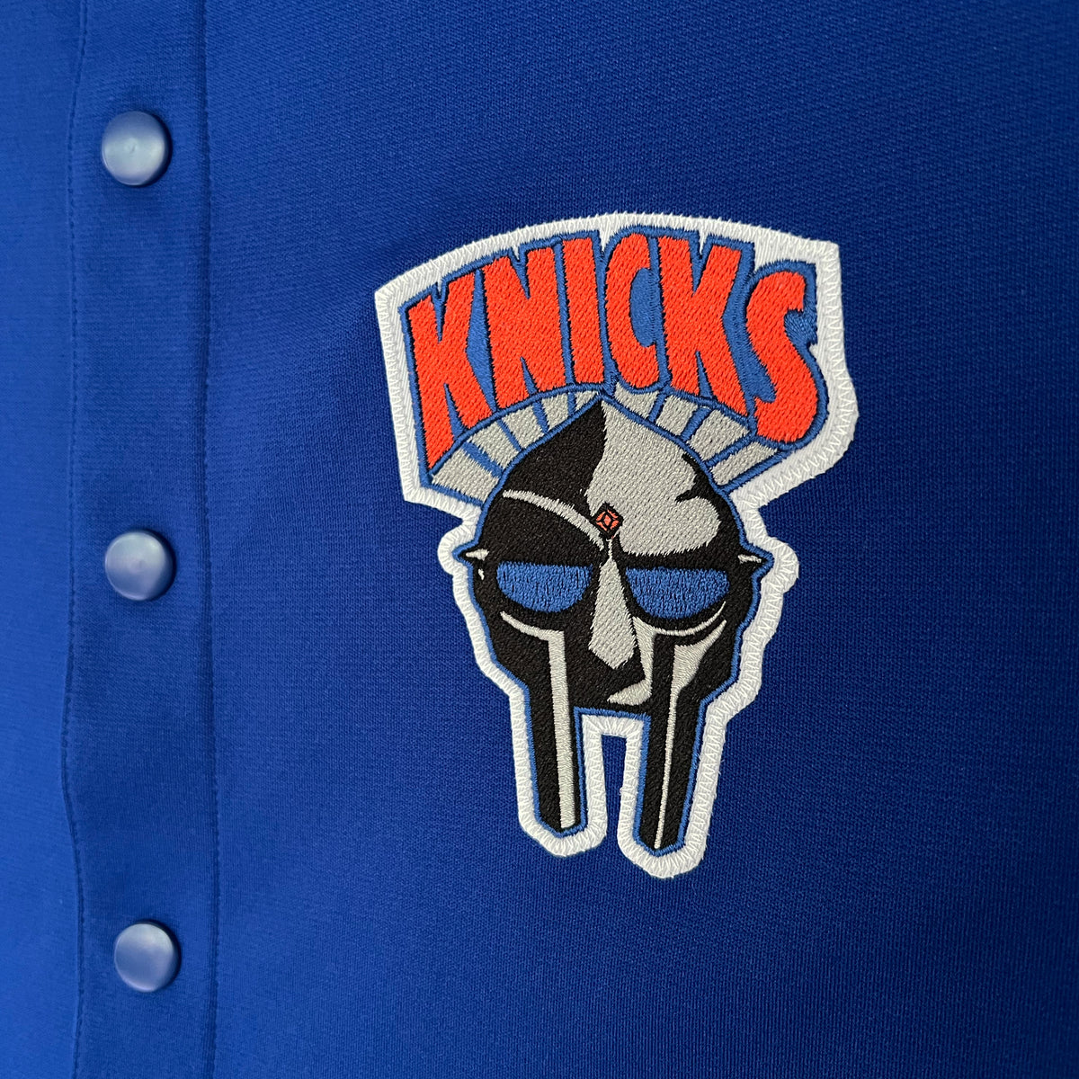 DOOMSDAY 2025: Mitchell & Ness Knicks Shooting Shirt - Blue – GAS DRAWLS